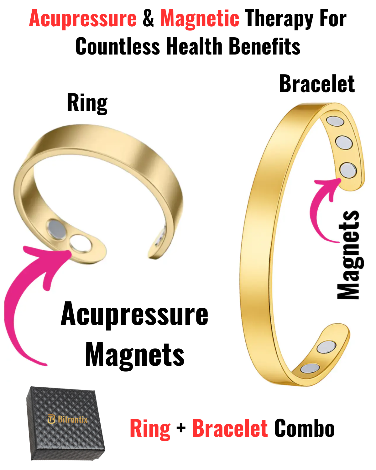 Calm & Vitality Ring & Bracelet Combo - Bitrontix™